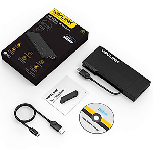 WAVLINK USB 3.0 Docking Station Dual Display HDMI | VGA with Gigabit Ethernet, USB 3.0 Port, Removable Card Reader, HDMI up to 2560x1440 and VGA 1920x1200 Support Windows and MacOS