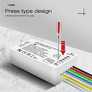 GLEDOPTO ZigBee 3.0 LED Strip Controller RGB+CCT Mix Dimmable Compatible with SmartThings Amazon Echo Plus App/Voice Control for RGB Warm White Cold White LED Strip Light (Require ZigBee Hub)