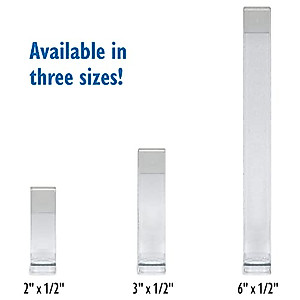The Beadsmith Clear Plastic Tubes - 3 x .5 Inch Square Tubes - Flat Caps - Use for Beads, Bath Salts, Wedding & Party Favors, Home or Office Storage - Bag of 100