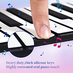 88 Key Keyboard Piano Roll Up Piano Electric Digital Piano Kids Hand Roll Piano For Kids Adults Gifts