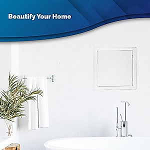 Morvat Access Panel 12x12 Inch for Drywall & Ceiling with Door, Heavy-Duty Durable ABS Plastic & Easy Install Access Box, Wall Hole Cover Plate for Plumbing & Electrical Cables & Wiring, White, 2 Pack