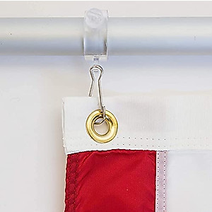 Grace Alley Flag Pole: 6 Foot Tangle Free Spinning Flag Pole. Residential or Commercial Flag Pole. Wind Resistant/Rust Free. (Silver)