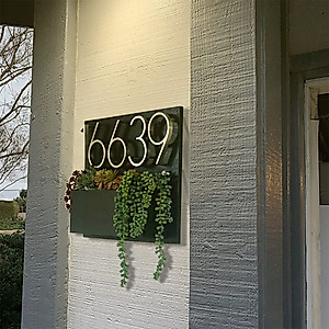 5 Inch House Numbers for Outside, Metal Modern Floating House Numbers, Garden Door Mailbox Decor Number with Nail Kit, Visibility Signage,Silver Grey(9)