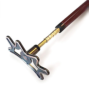 ISPIRITO Billiard Bridge Retractable Pool Stick with Removable Bridge Head Portable Design Screw on Bridge Head Pool Cue Accessory
