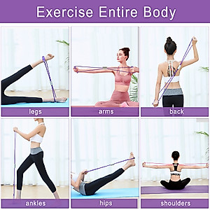 FYY Figure 8 Resistance Bands, Yoga Resistance Band Stretch Fitness Band, Pull Rope, Chest Arm and Shoulder Stretch Bands Exercise Equipment for Home Workout, Physical Therapy, Strength Training