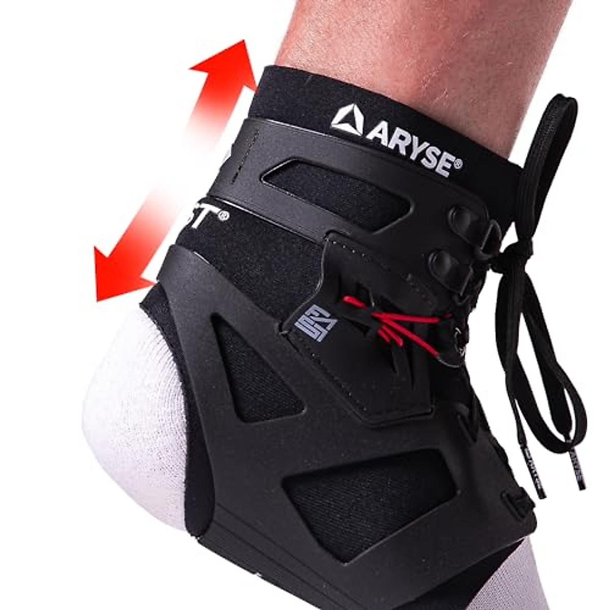 ARYSE IFAST Ankle Brace - Ankle Stabilizer For Men & Women - Great For Basketball, Volleyball, Soccer & More! (Medium, Black, Pair)