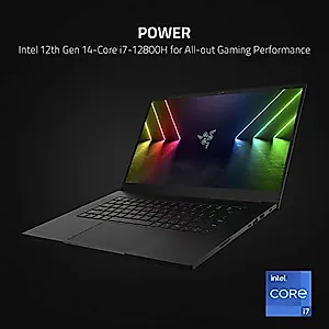 Razer Blade 15 Gaming Laptop: NVIDIA GeForce RTX 3060 - 12th Gen Intel 14-Core i7 CPU - 15.6” QHD 240Hz - 16GB DDR5 RAM - 1TB PCIe SSD - Windows 11 - CNC Aluminum - Chroma RGB - Thunderbolt 4