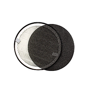 LifeSupplyUSA 2-in-1 True HEPA Air Cleaner Replacement Filter + Activated Carbon Charcoal Compatible with Levoit LV-H132, LV-H132-RF and Geniani Odor Eliminator, Part G-2000-FL Air Purifiers