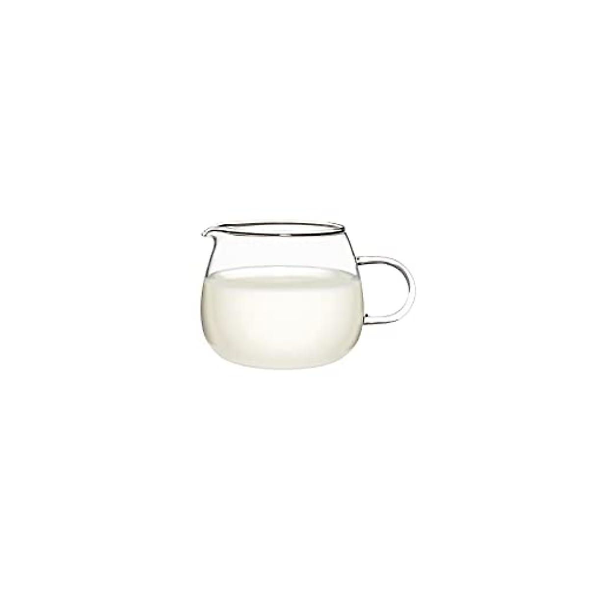 Simax Glassware Glass Creamer Pitcher: SMALL Glass Milk Pitcher For Tea, Coffee and Syrup – Borosilicate Glass - Clear Glass Cream Pitcher – Mini Pitcher – 8 Oz Frothing Pitcher - Milk Pourer
