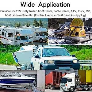 EXERAUO Trailer Wiring Harness Kit, 4 Pin Flat 4 Wire Trailer Wiring Connector, 21ft & 4ft Wishbond Trailer Light Kit 4 Wire Plug Connector Trailer Light Wiring for Utility Trailer Lights