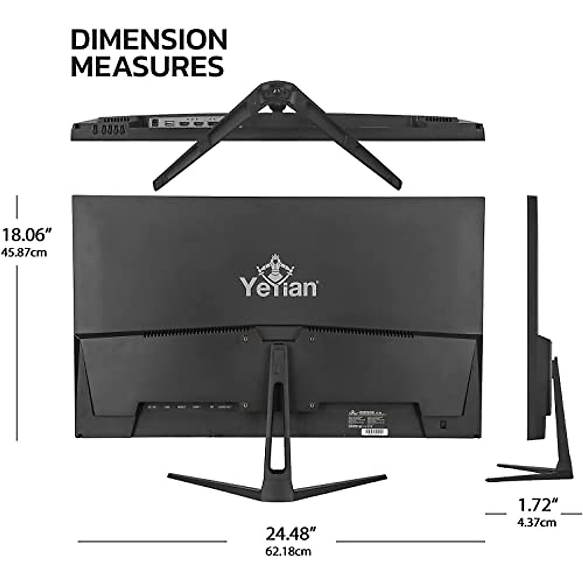 YEYIAN ODRAZ 27 inch IPS Panel HDR 4K UHD Slim Bezel PC Gaming Monitor 3840x2160, 1 Billion Colors, 99% sRGB, 300cd/m2, 1000:1, 60Hz 5ms, 16:9, 178°, G-Sync, FreeSync, DP/HDMI/USB, Speakers, VESA