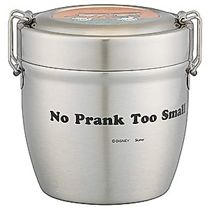 Skater STLBD6-A Stainless Steel Lunch Box, 18.4 fl oz (550 ml), Disney Chip & Dale