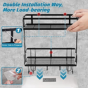 vikiciy Over The Toilet Storage, 2-Tier Bathroom Organizer Shelves, Extended Edition Toilet Rack, Upgrade Version (2022)