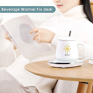 Generic Coffee Cup Warmer for Coffee and Tea, Coffee Mug Warmer for Desk, Home, Office, Coffee Cup Warmer for Milk Coffee and Tea, White