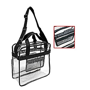 Bravo Enterprise Deluxe Stadium Approved Clear Tote Bag Adjustable Shoulder Padded Strap Handles