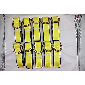 Xtreme (Pack of 10) 2" X 8 Ft Lasso Strap with D Ring Auto Tie Down