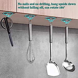 HIAWMULN Adhesive Hooks, 30 Pack Utility Hooks, 22lb(Max) Wall Hooks Transparent Seamless Hooks, Waterproof Oilproof Hooks for Bathroom, Kitchen, Office