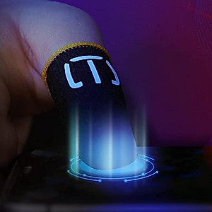 QUS 3 Pair Gaming Finger Sleeves Breathable Fingertips Gameler Sweatproof Games-Slip Thumb GR9l5 Gloves for Mobile