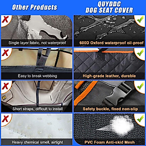 QUYDDC Dog Car Seat Cover 100% Waterproof, Dog Seat Cover with Side Flaps from Scratching, Keeping Car Pristine Clean, Non-Slip Pet Seat Covers, for Car,Trucks Suvs Machine Washable 59" W x 65" L