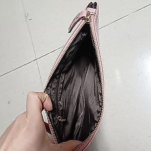 NIGEDU Women Envelope Clutch Purse Bag Fashion Crocodile Embossed PU leather Oversized Ladies Evening Party Clutches (Green)