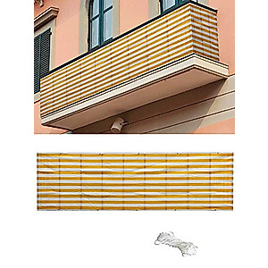 BOICXM 16x3ft Balcony Privacy Screen Fence Shade Mesh Apartments Railing Fence Cover Windproof Sun Shade Safety Guard Cloth Deck Shield Screens net for Patio, Fence, Backyard, Porch