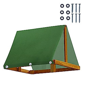 Backyard Playset Canopy Kids Wooden Swingset Protection Cover Dustproof Reusable Waterproof 228x109cm Windproof Playground Roof, Green