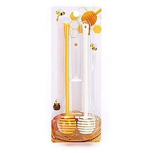 Honey Dipper Honeycomb Wand Sticks Honey Spoon 2PCS 6.6Inch Mini Honey Stirrer Stick for Honey Jar Dispense Drizzle Honey Wedding Party Favors
