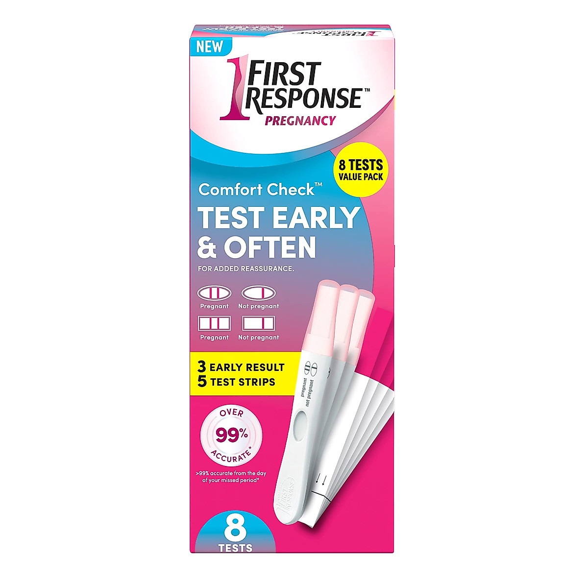 FIRST RESPONSE Comfort Check Pregnancy Test, 8 Count