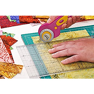 Ultima 45mm Rotary Cutter Kit – Ergonomic Rotary Cutter with 8 SKS-7 Steel Blades, Straight & Pattern-Cut