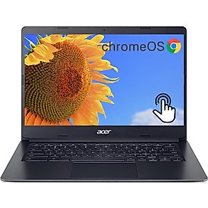 acer Chromebook 314 Laptop, 14" FHD Touchscreen, Dual-core Intel Celeron N4020, 4GB RAM, 64GB eMMC, Intel UHD Graphics, Thin and Portable, 12.5H Long Battery, WiFi, Bluetooth, Chrome OS