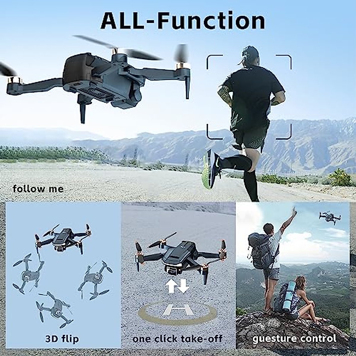 Durable Brushless Motor Drone with 84 Mins Super Long Flight Time, Drone with Camera for Beginners, CHUBORY A77 WiFi FPV Quadcopter with 2K HD Camera, Follow Me, Auto Hover, 3 Batteries, Carrying Case