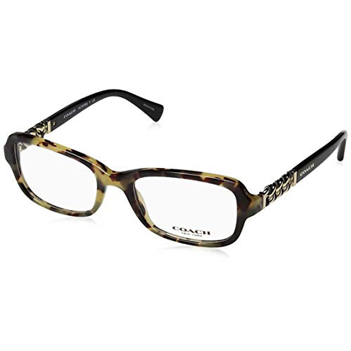 COACH Eyeglasses HC 6075Q 5324 Dark Vintage Tortoise/Black 52MM