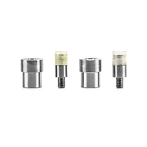 QWORK Handmade Manual Press Machine, 8mm + 10mm Diameter Mini Manual Machine Dies Stud Rivet Setter Punch Puncher Dies