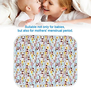 Portable Travel Changing Mat Waterproof Breathable Baby Thicken Cotton Urine Pad Infant Diaper Changing Pad for Boys Girls Newborn (Animals)