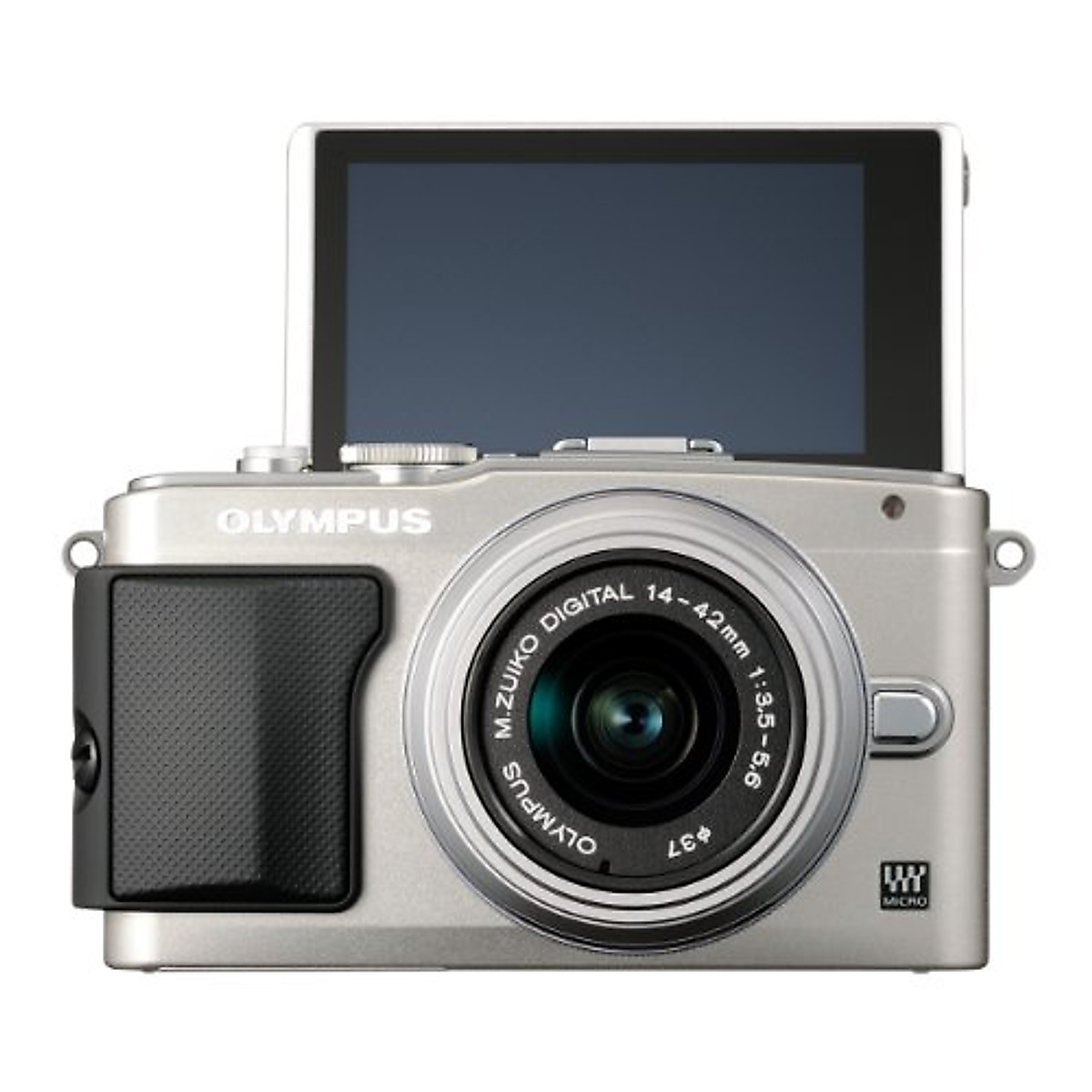 Olympus E-PL5 Interchangeable Lens Digital Camera Double Zoom Kit (Silver) E-PL5 DZKIT - Internatinoal Version (No Warranty)