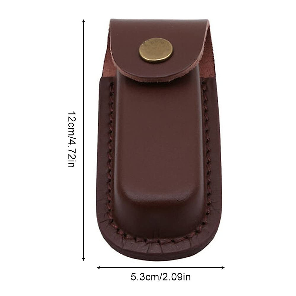 MiOYOOW Folding Knife Sheath, Portable Leather Knife Sheath Waterproof Compact Draw Knife Holster for Outdoor Hunting Camping Hiking