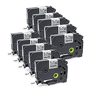 10 x Label Tape Compatible with Brother P-Touch Label Maker Tape TZe-231 12mm 0.47 Labeller Tape for Brother Label Printer P-Touch Cube PT-D210 H110 D600 P1230PC P700BT H111 D400 E500 P300BT E110