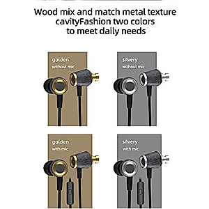 CCA CST in Ear Earbuds, Dual Magnetic Dynamic Drivers Earphones 3.5mm Jack with Mic and Inline Control Noise Isolating Lightweight Headphones for Music Video Phone Call Gaming, (Gold with Mic) …