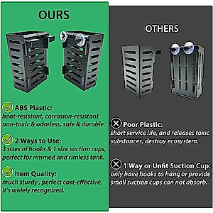 spansee Upgraded Hanging Aquarium Plant Holder, Aquatic Plant Pot with Hole, Aquarium Planter Cups for Emersed Plants, Aquascape Decorations for Fish Tank Living Fish Shrimp