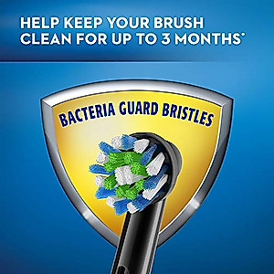 Oral-b Crossaction Electric Toothbrush Replacement Brush Head Refills, Black, 3 Count