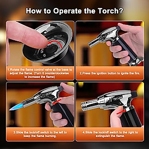 Cocktail Smoker Kit with Torch, Whiskey Smoker Kit with 6 Flavors Wood Chips, Old Fashioned Bourbon Drink Smoker Infuser Kit, Fathers Day Birthday Gifts for Men, Dad (No Butane)