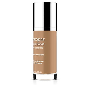 Neutrogena Hydro Boost Hydrating Tint with Hyaluronic Acid, Lightweight Water Gel Formula, Moisturizing, Oil-Free & Non-Comedogenic Liquid Foundation Makeup, 105 Caramel Color 1.0 fl. oz (Pack of 2)