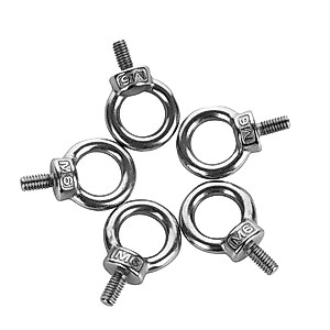 Eowpower 5 Pieces M6 Male Thread Machinery Shoulder Lifting Ring Eye Bolts