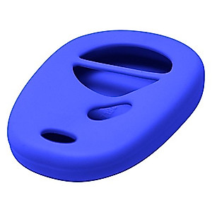 Keyless2Go Replacement for New Silicone Cover Protective Case for 3 Button Remote Key Fobs with FCC GQ43VT20T - Blue