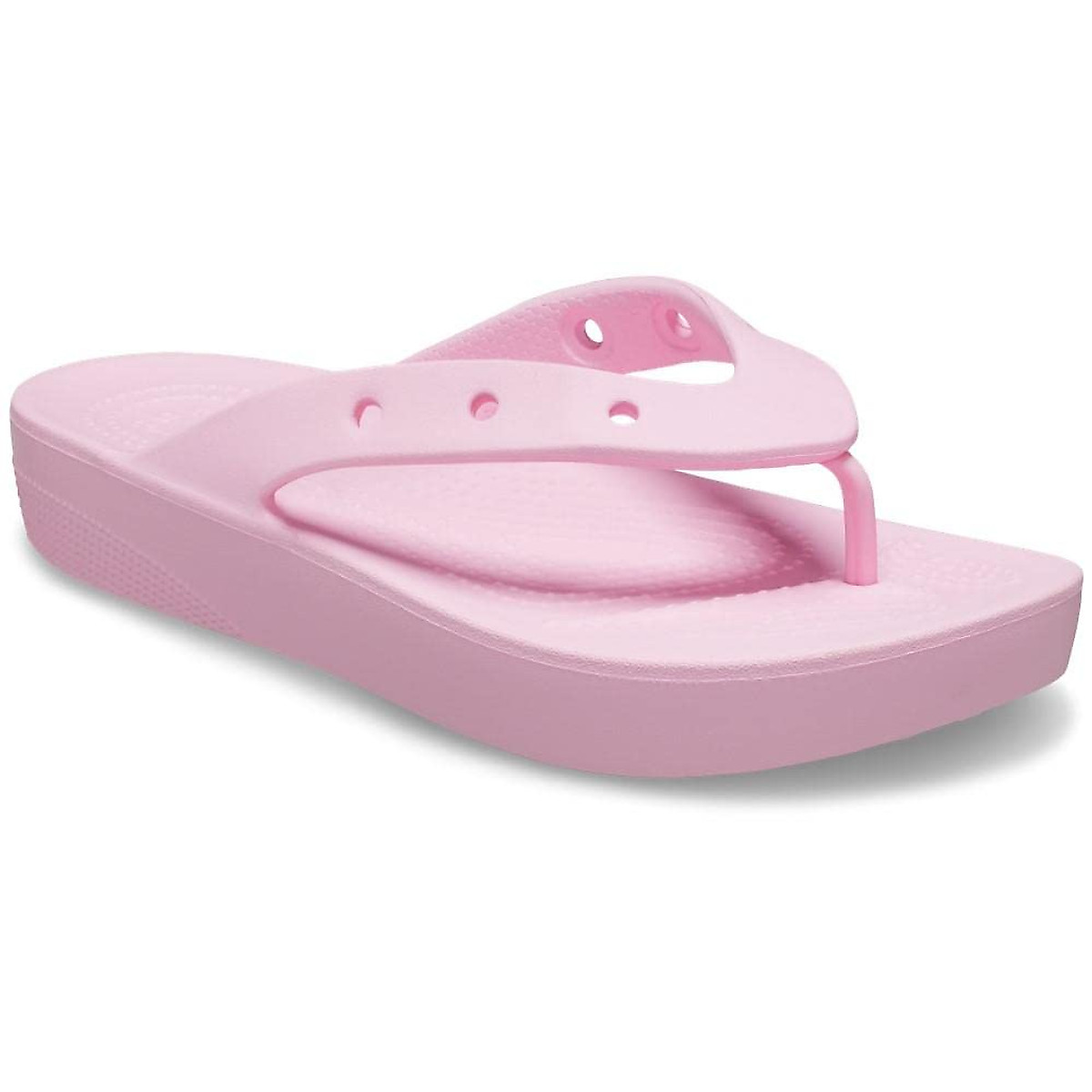 Crocs Women's Classic Flip Flops, Platform Sandals, Flamingo, Numeric_7