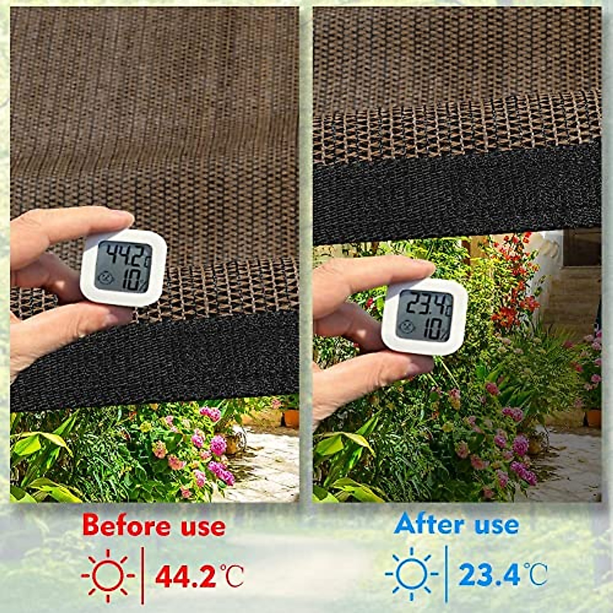 FAIR WIND Shade Cloth 90% Sun Shade Fabric Privacy Screen Shade Cover Patio Canopy with Grommets Shade Net for Garden Outdoor Pergola 10 x 12 FT - Mocha