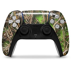 WraptorSkinz Skin Wrap compatible with Sony PS5 DualSense Controller WraptorCamo Grassy Marsh Camo Neon Green (CONTROLLER NOT INCLUDED)