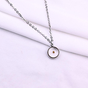 Dainty Mustard Seed Pendant Necklace for Women Girls (Necklace)