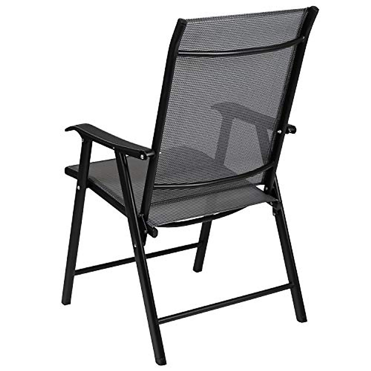 Flash Furniture Black Outdoor Folding Patio Sling Chair (2 Pack)