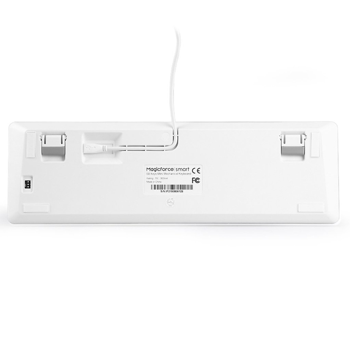 Qisan Happy Deals 10% Discount off Mechanical Keyboard Gaming Keyboard Blue Switch 68-Keys Mini Design (60%) Gaming Wired Keyboard White Silver Magicforce